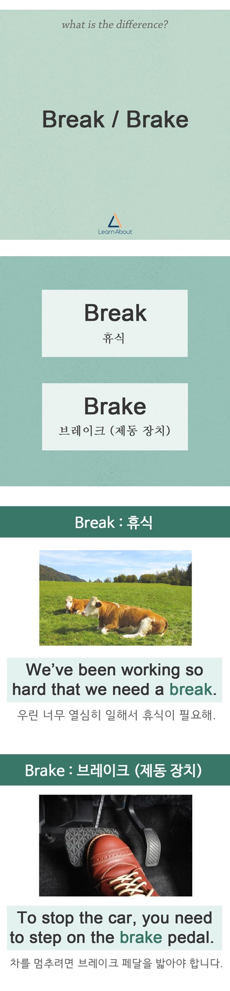 무엇이 다를까요? - Break / Brake : 네이버 블로그