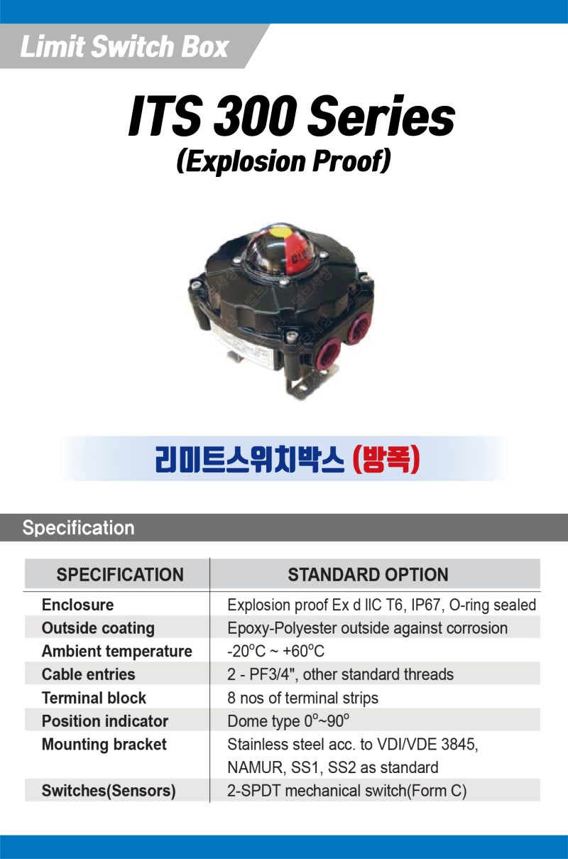 [밸브세상] 리미트스위치박스 / ITS 300 Series / 방폭 : 네이버 블로그