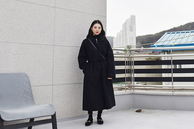 Mmgl 여자 롱코트 코디 153cm도 입는다 네이버 블로그