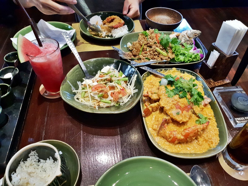 태국 방콕 자유여행 2일차 방콕 맛집 센트럴월드 나라nara 푸팟퐁커리 진심 존맛ㅠㅠ 네이버 블로그