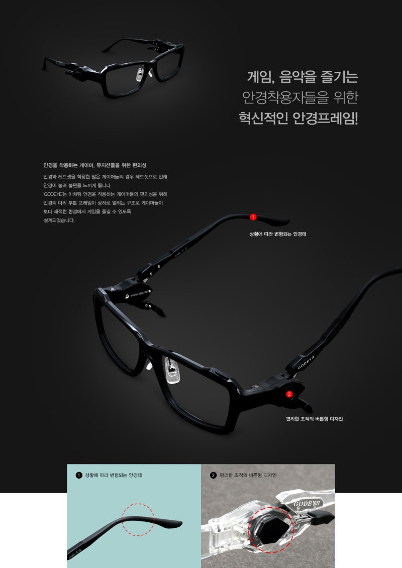 'GODEYE' (갓아이), 헤드셋 써도 안 불편한 신개념 안경 : 네이버 블로그