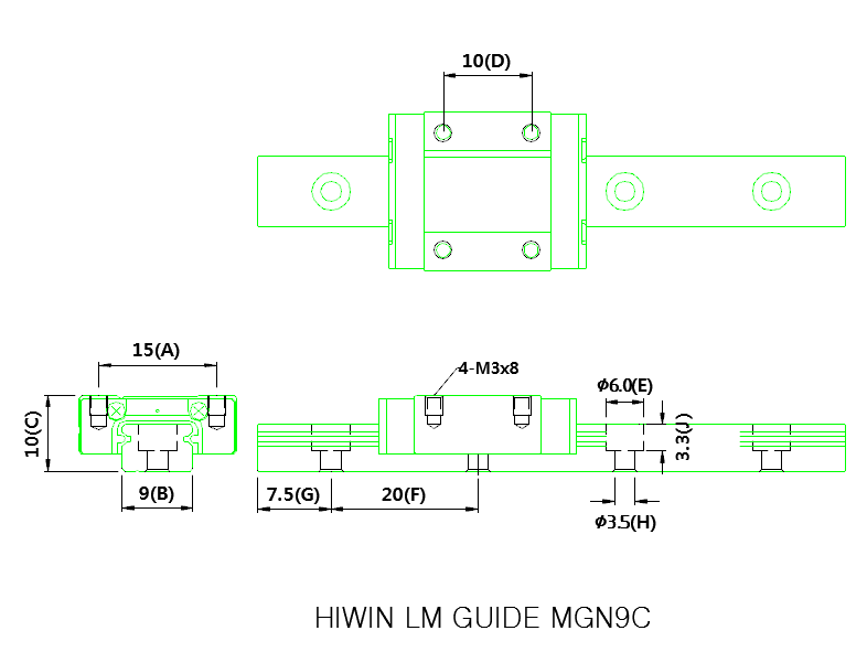 HIWIN 하이윈 LM GUIDE 엘엠가이드 사양 MGN9C : 네이버 블로그