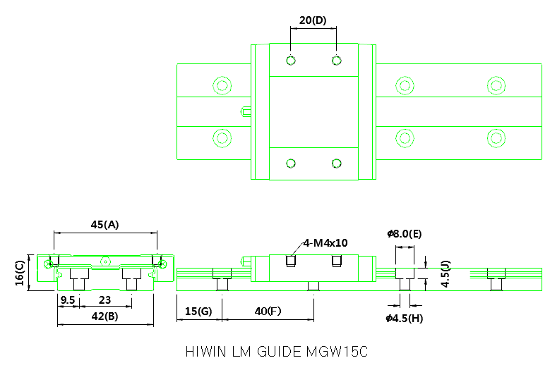 HIWIN 하이윈 LM GUIDE 엘엠가이드 사양 MGW15C : 네이버 블로그