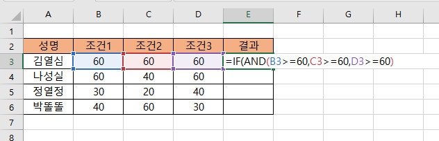 If함수의 활용여러 조건에 따라 달라지는 결과 값andor함수 네이버 블로그