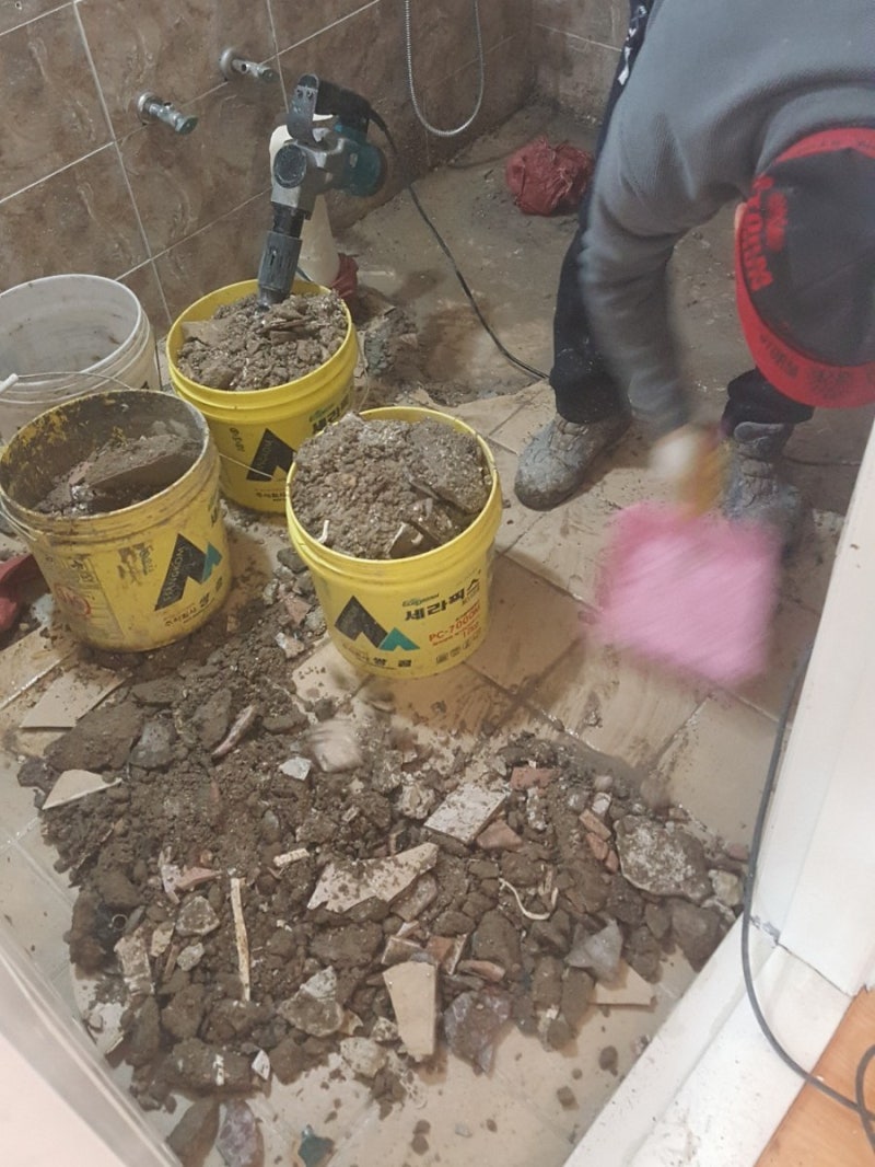 한샘욕실리모델링 창원 상남동 토월성원아파트 32평 바닥 슬리퍼단차 시공후기 네이버 블로그