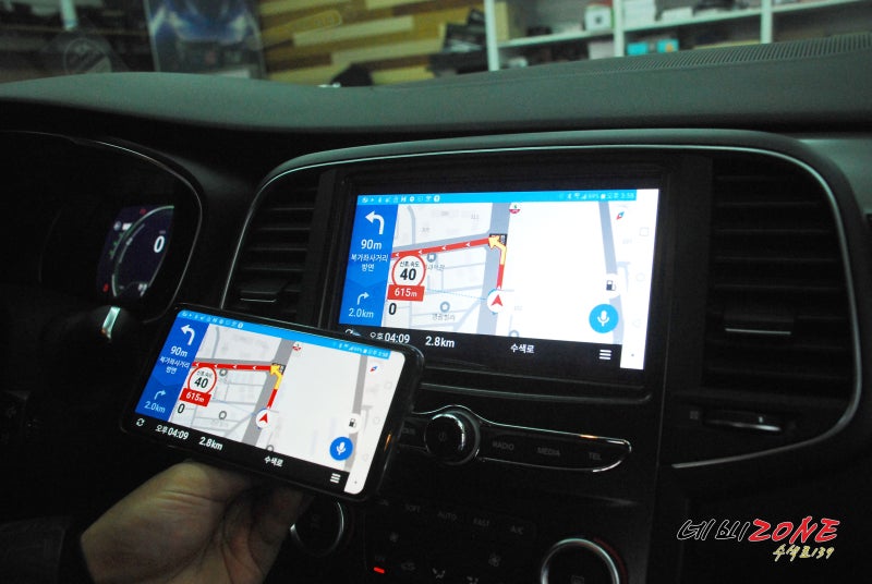 네비죤 - [SM6] JY-N7000 LIVE 네비 매립 : 네이버 블로그