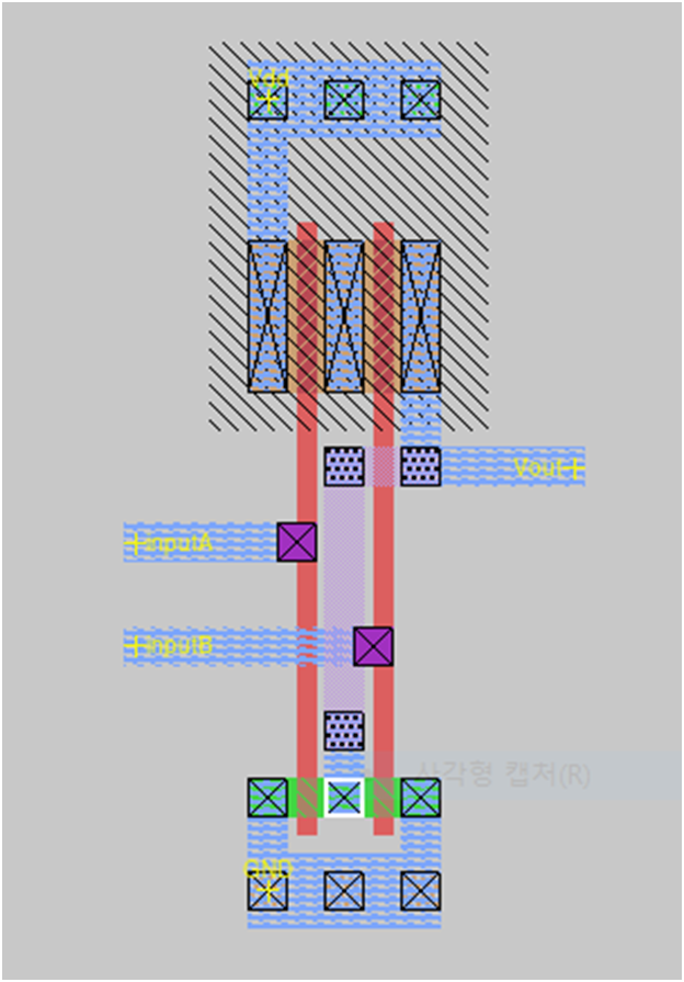 [CMOS-PMOS와 NMOS 활용] Magic tool 활용 - NOR gate : 네이버 블로그
