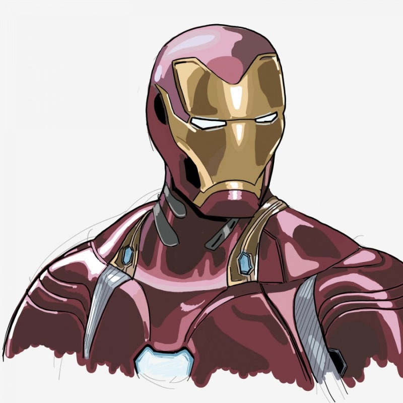 how to draw iron man nanosuit