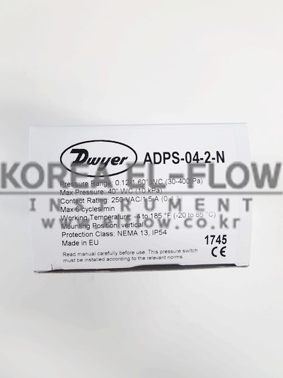 드와이어_DWYER_차압스위치_DIFFERENTIAL PRESSURE SWITCH_ADPS SEIRES_ADPS-04-2-N ...