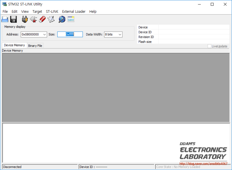 STM32 MCU 펌웨어 다운로더 - STM32 ST-LINK Utility : 네이버 블로그
