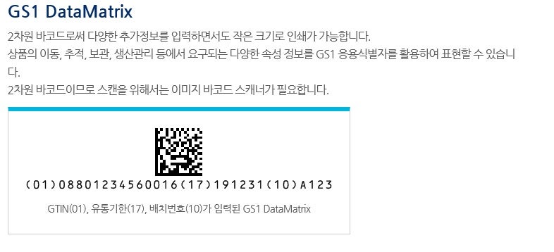 GS1 DataMatrix (GS1 데이터매트릭스)바코드 만들기 : 네이버 블로그