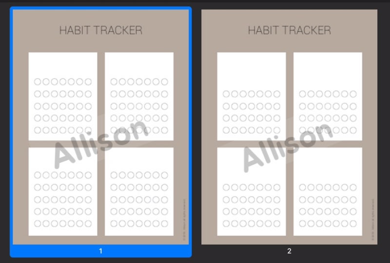 아이패드 해빗 트래커 Habit Tracker 양식 공유 네이버 블로그