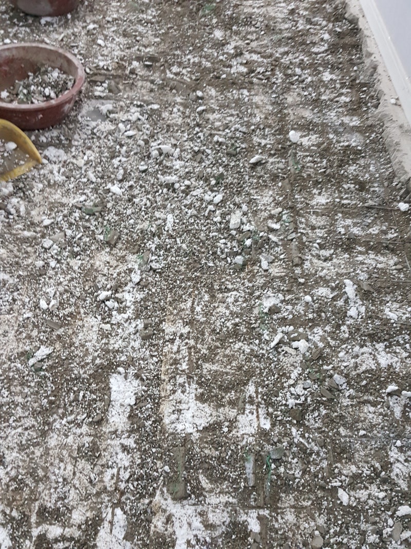 방통 불량 재시공 - 바닥몰탈 상태점검, 바닥단열재 철거 : 네이버 블로그