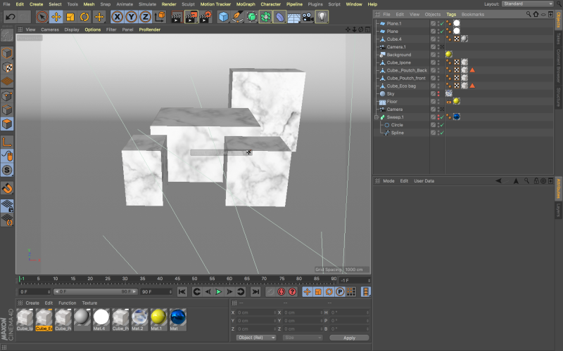 [C4D]Box_UV Mapping_대리석 Mockup나도 만들어보자 ;;; : 네이버 블로그