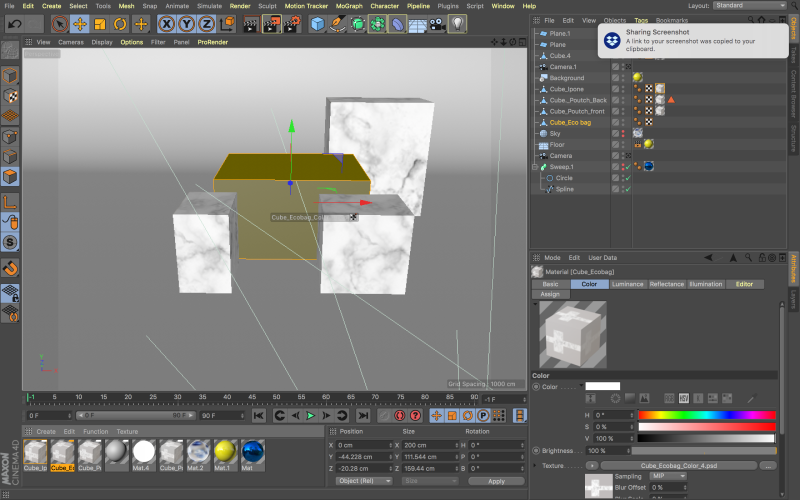 [C4D]Box_UV Mapping_대리석 Mockup나도 만들어보자 ;;; : 네이버 블로그