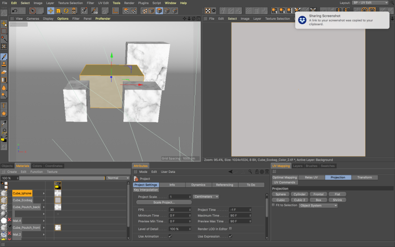 [C4D]Box_UV Mapping_대리석 Mockup나도 만들어보자 ;;; : 네이버 블로그