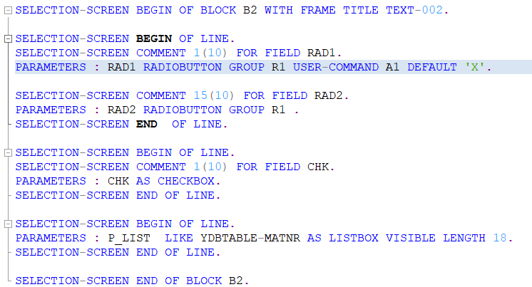 [SAP ABAP]A T SELECTION-SCREEN OUTPUT : 네이버 블로그