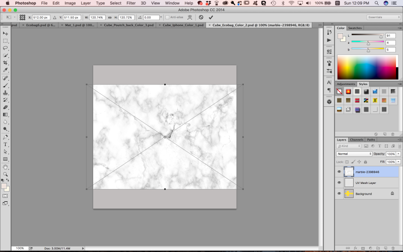 [C4D]Box_UV Mapping_대리석 Mockup나도 만들어보자 ;;; : 네이버 블로그