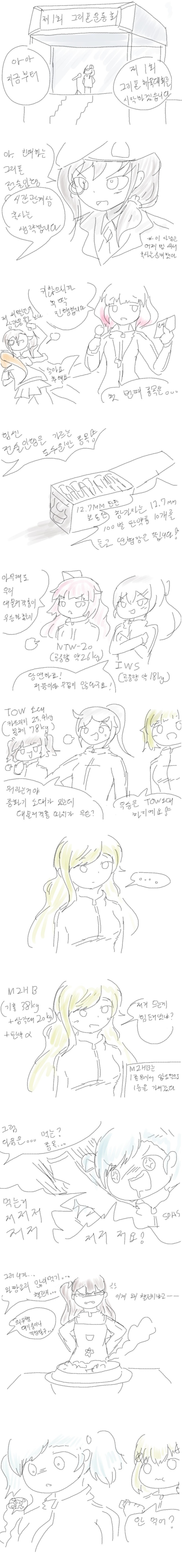 소녀전선 만화 그리폰 체육대회 네이버 블로그