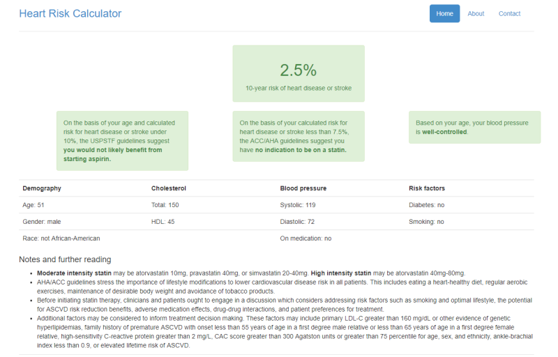 Calculate your 10-year risk of heart disease or stroke using the ASCVD ...