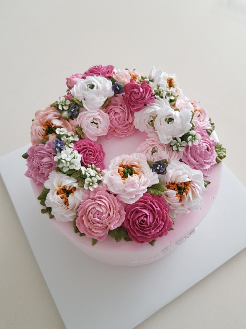 팔순기념케이크-플라워케이크/생크림플라워케이크/팔순케이크/가족행사케이크/레터링케이크/이벤트케이크/신대방수제케이크 : 네이버 블로그