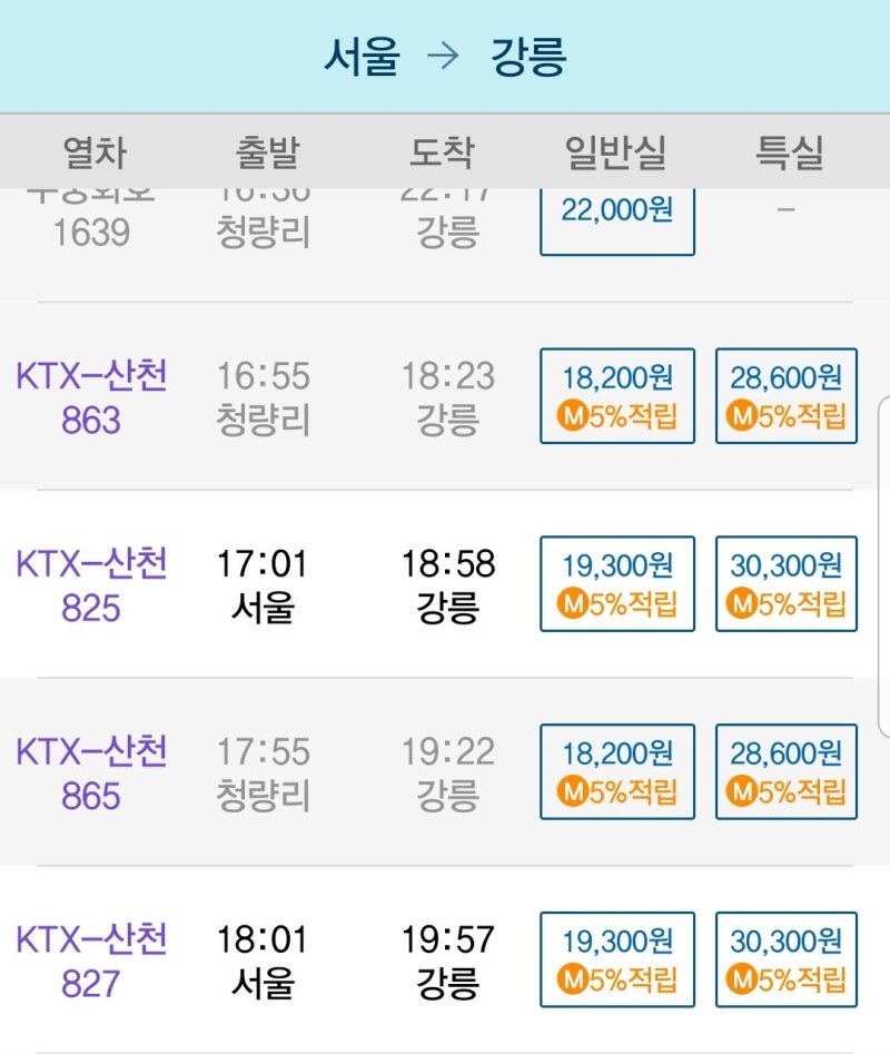 강릉 Ktx 산천 좋은좌석 꿀팁 일반실 Vs 특실 좌석 네이버 블로그