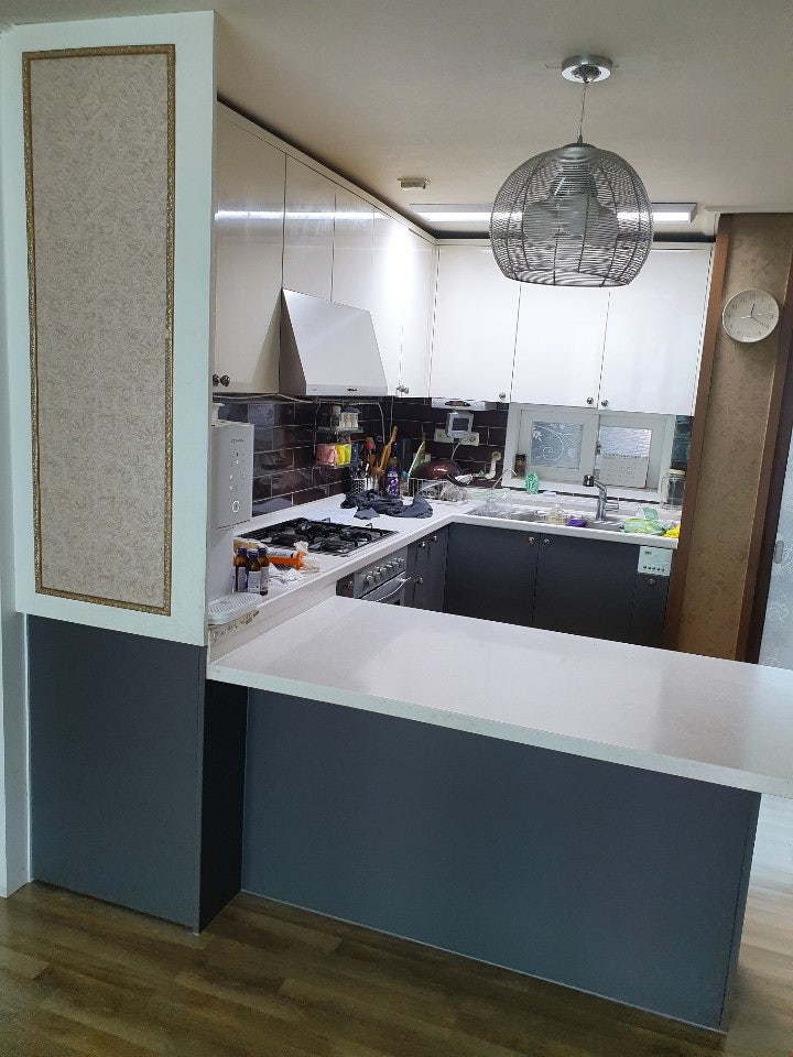 ※싱크대 리폼 리모델링 아일랜드 식탁 상판 철거 후 씽크대 하부 문짝 측판 교체 동탄 푸른마을 신일 해피 트리 네이버 블로그