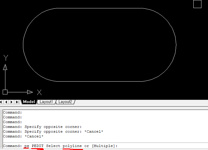 Autocad14 polyline polyedit Rectang Explode polygon Spline Xline Donut ...