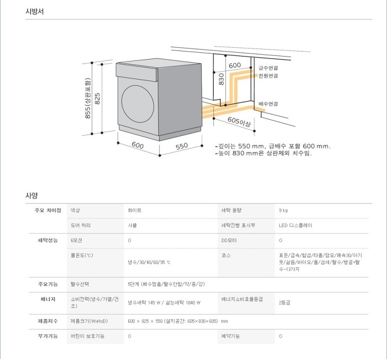 LG 매립형 세탁기_엘지빌트인 드럼세탁기9kg_원룸 고시텔 오피스텔 빌트인 세탁기_9kg드럼세탁기_빌트인세탁기 교체 설치_F9WKBC_인터넷 최저가 엘지세탁기_전국 무료 ...
