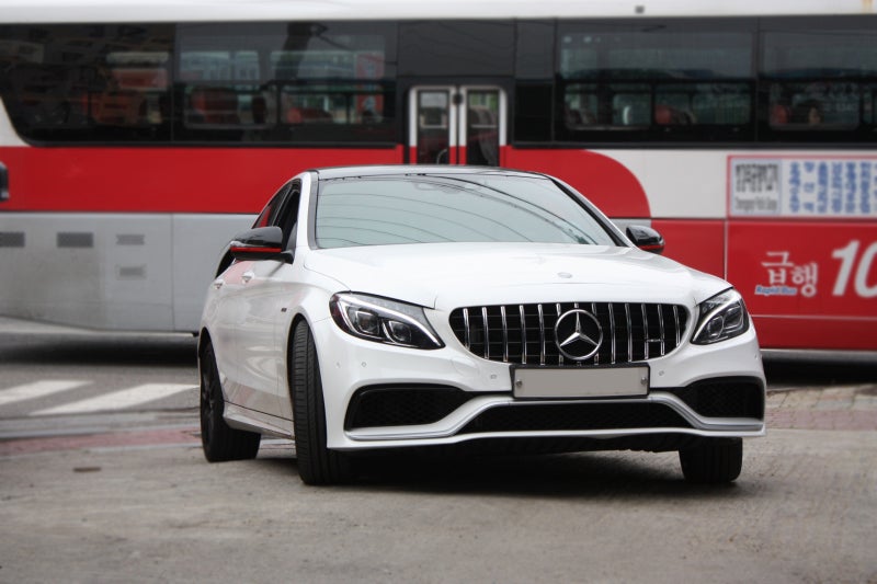 벤츠 C클래스 W205 C63amg룩 프론트바디킷 Gt세로그릴 63amg룩 디퓨져 사각머플러팁 장착 네이버 블로그