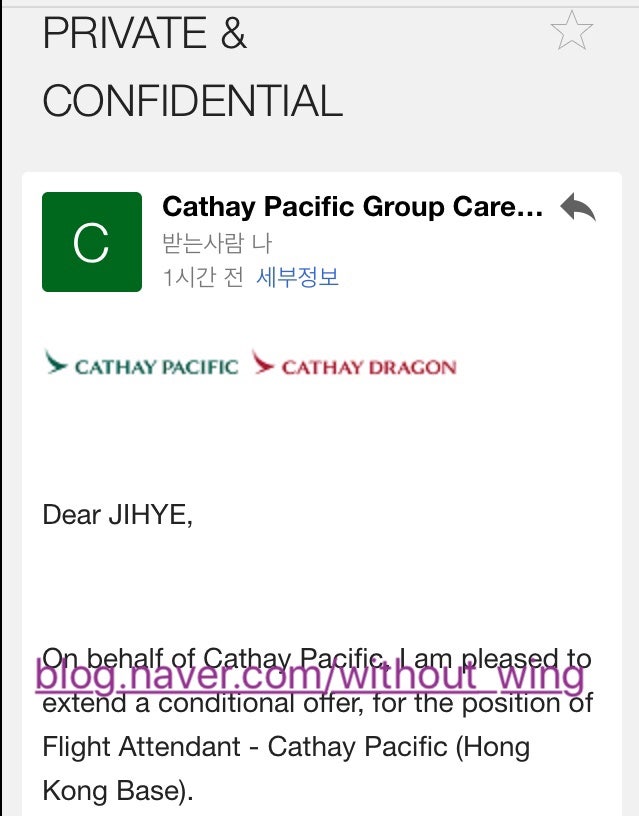 케세이퍼시픽 승무원 서울 채용 최종 합격 후기 네이버 블로그