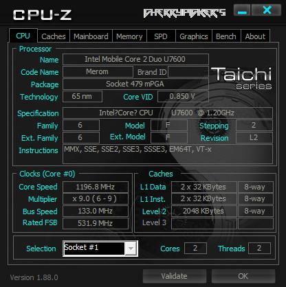 CPU-Z 1.88 포터블 ASROCK TAICHI 커스텀 스킨 버전 : 네이버 블로그