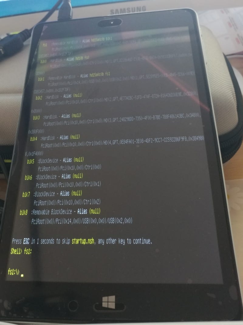 (성공)윈도우 태블릿 윈도우 64bit 설치 usb로 부팅시 EFI Shell이 뜨는 문제해결 : 네이버 블로그