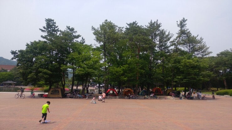 부산 스포원파크 금정체육공원 아이와함께 킥보드 자전거 타기 좋아요 텐트 가능 네이버 블로그