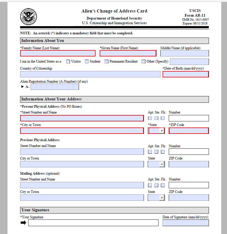 미국 주소 변경 신청 방법 : 네이버 블로그