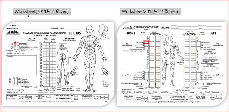 ISNCSCI 쉽게 이해하기(ASIA scale) - #2 워크시트 비교하기 : 네이버 블로그