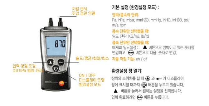Testo 510 보급형 차압계/압력계/차압 측정 : 네이버 블로그