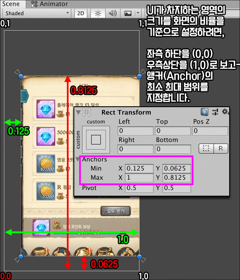 유니티 「RectTransform 컴포넌트」 스크립트 제어 : 네이버 블로그