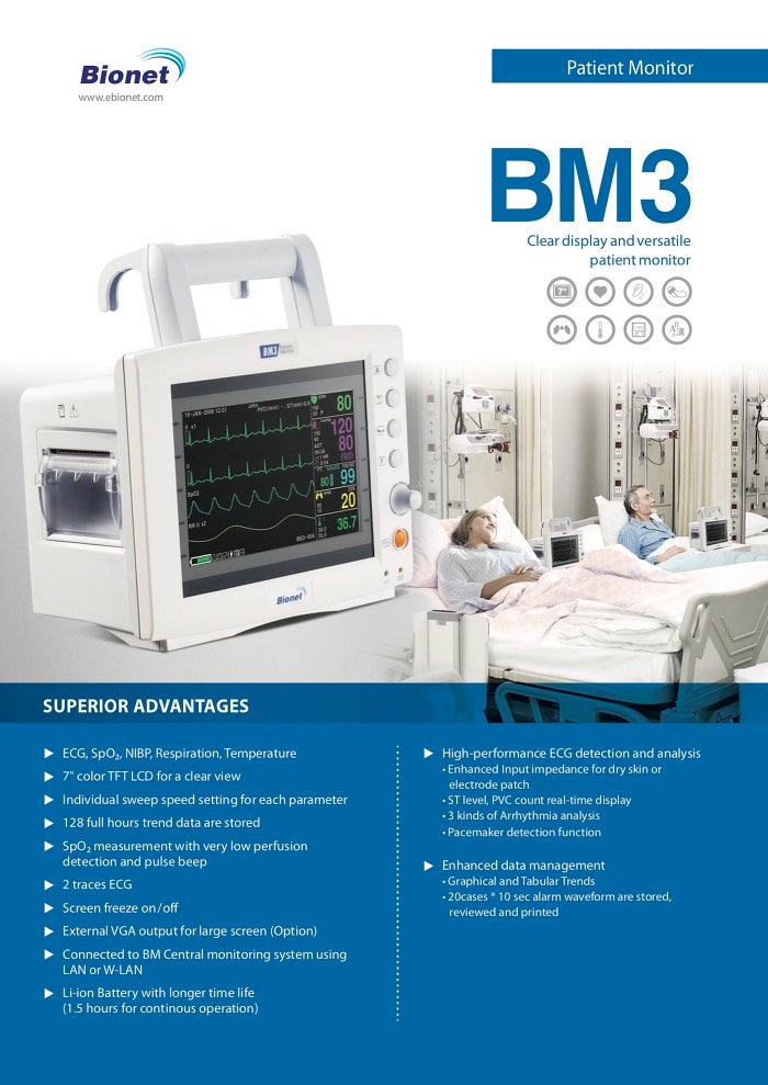 환자감시장치 BM3 소형모니터 페이션트모니터 Patient Monitor 병원마취모니터 ECG모니터 EKG모니터 : 네이버 블로그