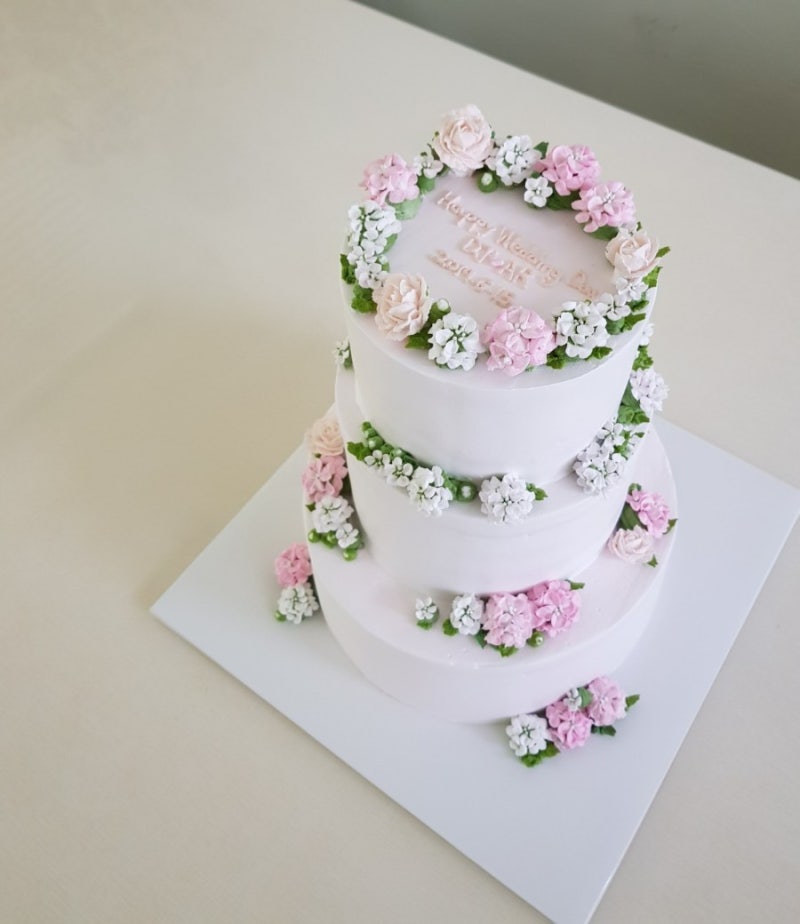 웨딩케이크-생크림플라워케이크/3단케이크/행사케이크/결혼케이크/이벤트케이크/ 신대방플라워케이크 : 네이버 블로그