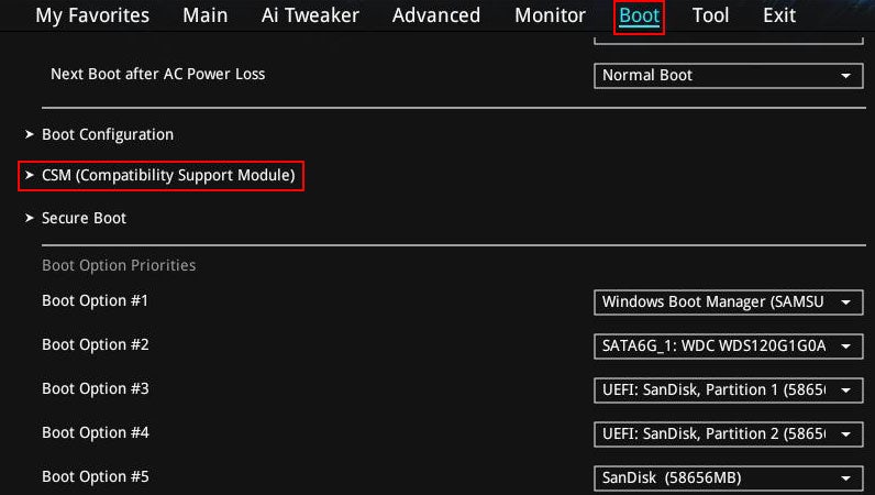 3. UEFI 펌웨어에서 BIOS 호환모드 설정하기 : 네이버 블로그