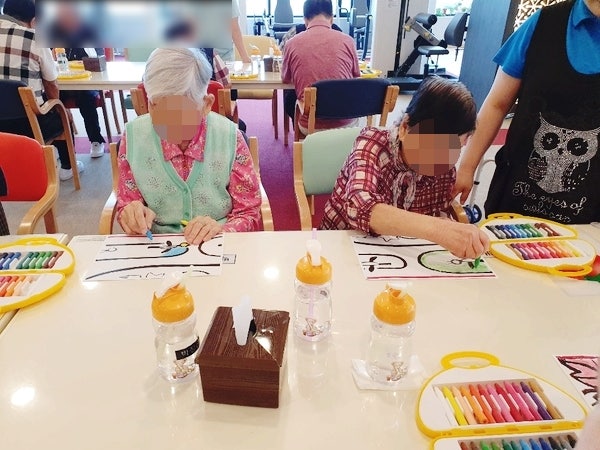 시니어데이케어주은원주센터 미술프로그램 협동화 원주노인주간보호센터 네이버 블로그