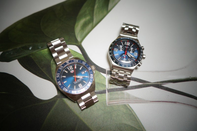 스와치 아이러니 크로노그래프 시계 BLUE GRID YVS454 리뷰 : 네이버 블로그