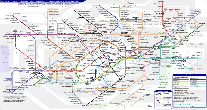 영국 런던 지하철(London Tube) 노선도[노선도PDF파일로 다운가능!][LONDON TUBE MAP PDF ...