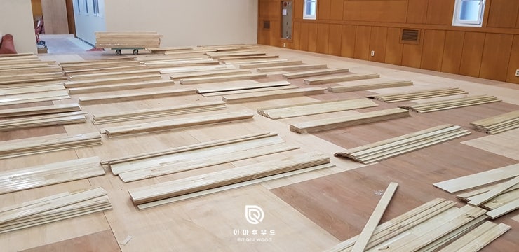 체육관 바닥 배드민턴장·농구장 마루 공사 메이플플로어링 단풍나무플로링 네이버 블로그