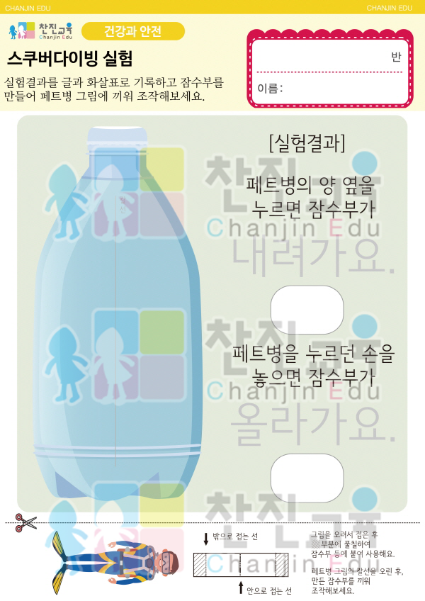 찬진교육 스쿠버다이빙 실험 건강과 안전 여름 과학 활동 과학 영역 유아과학 유치원 과학 어린이집 과학 찬진교육