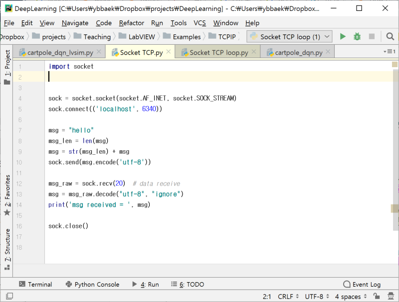 [LabVIEW] LabVIEW Python TCP/IP연동 : 네이버 블로그