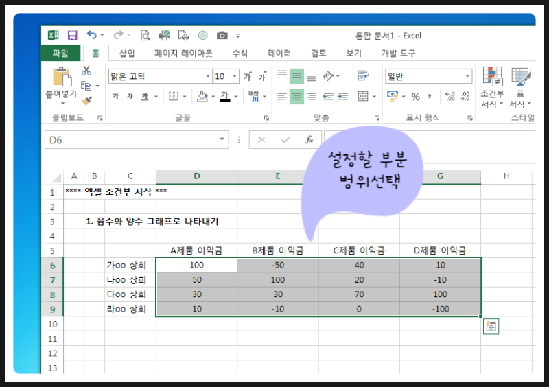 엑셀 조건부서식을 이용한 그래프and아이콘 기능 네이버 블로그