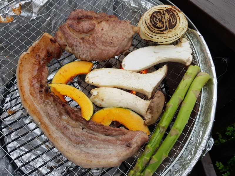 미스고기 라이트 세트로 캠핑 펜션 바베큐 준비물 한번에 끝 네이버 블로그