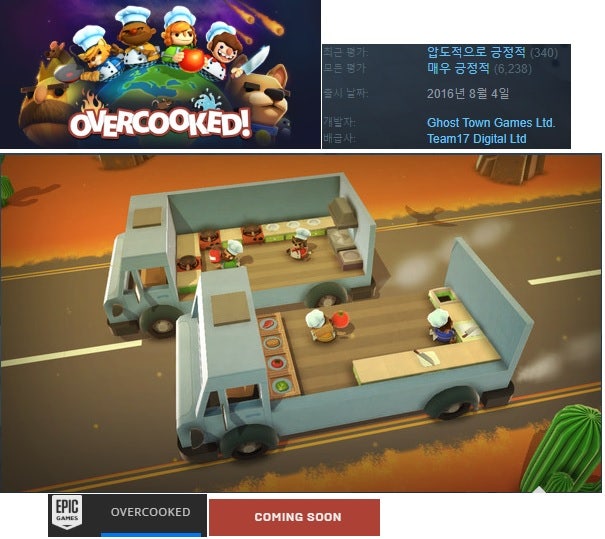 [190705 에픽게임즈 무료배포] Overcooked (오버쿡드) : 네이버 블로그